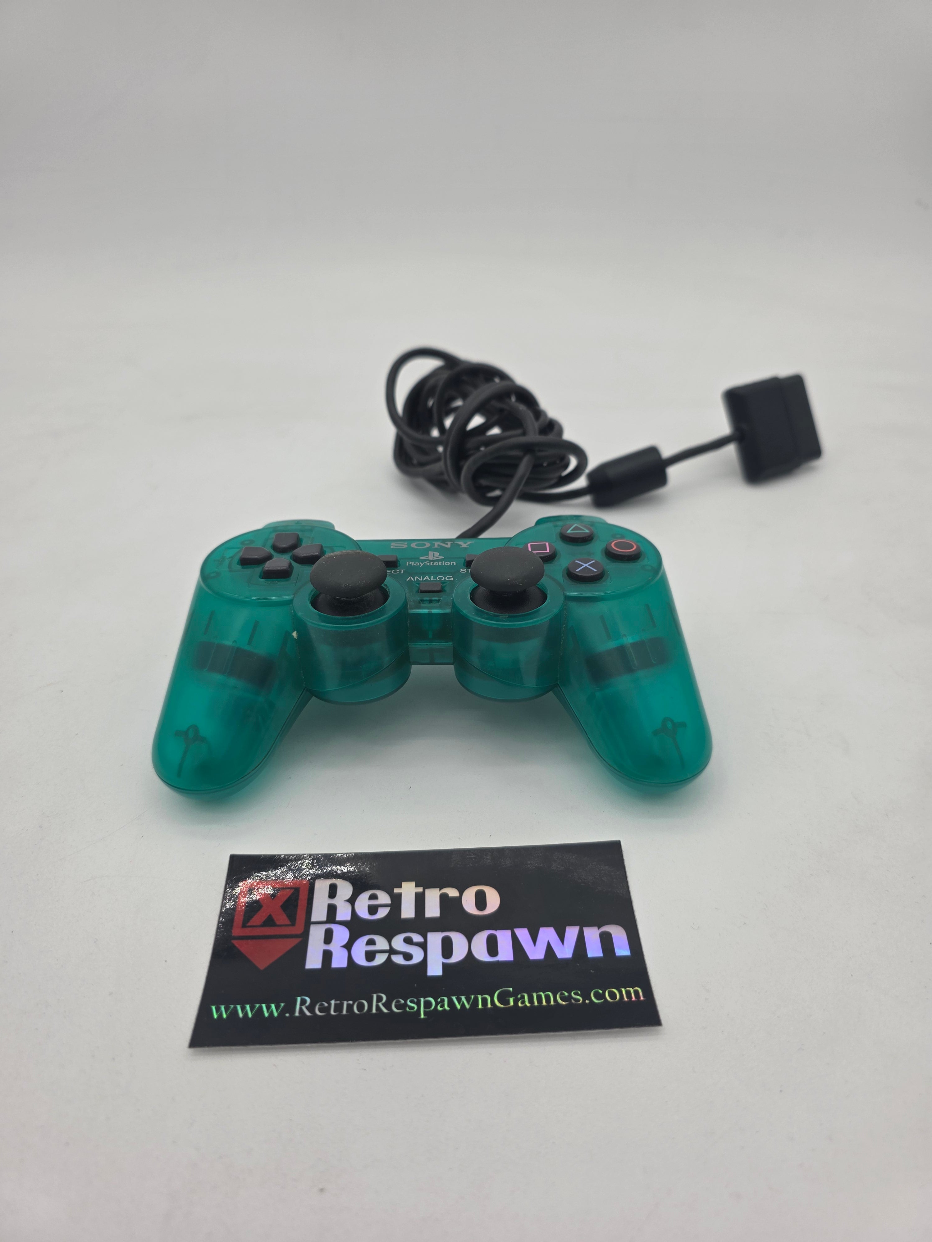 Turqoise Playstation 1 Original Controller - Playstation (Controller O – Retro Respawn