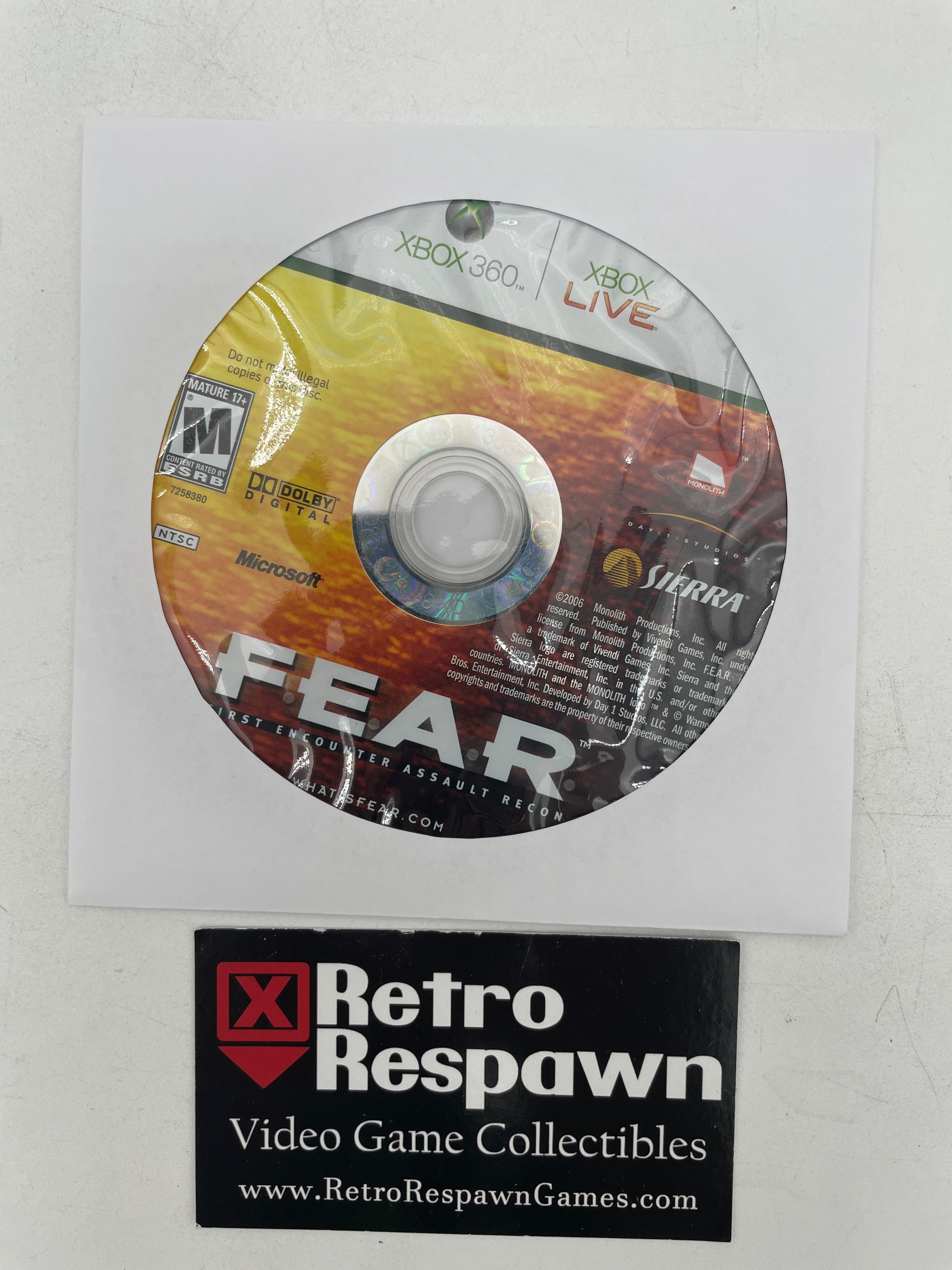 F.E.A.R. - Xbox 360 (Game Only) – Retro Respawn